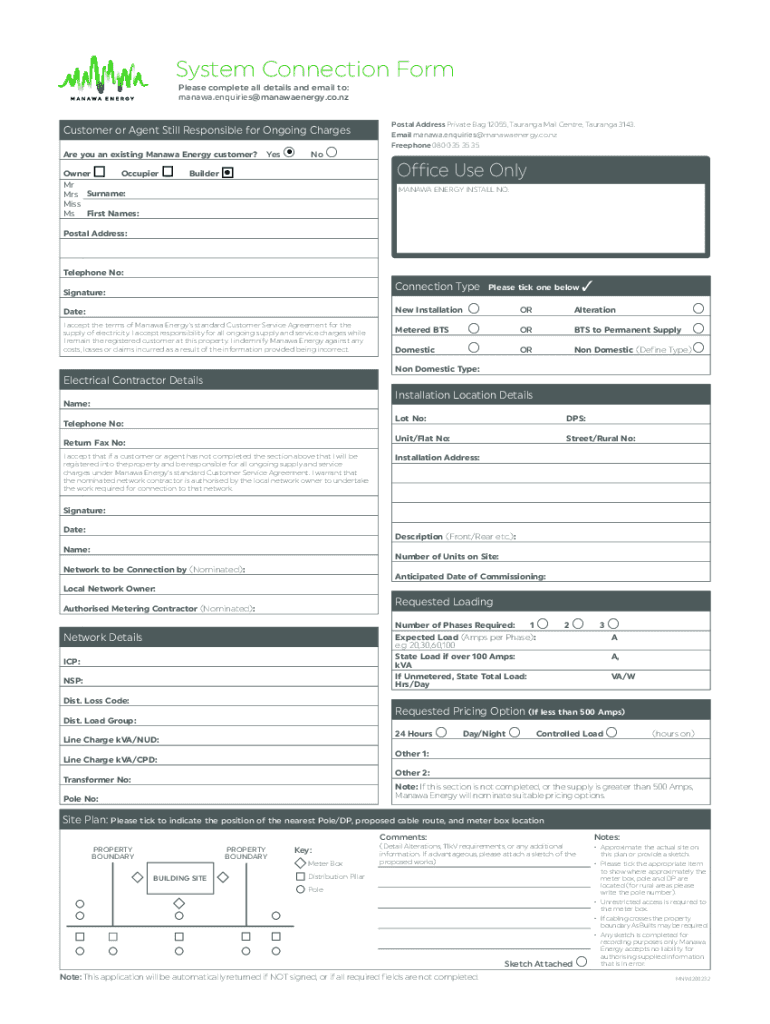 Fillable Online System Connection Form Fax Email Print - pdfFiller