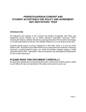 Fillable Online qsi student acceptable use policy & parent consent form ...