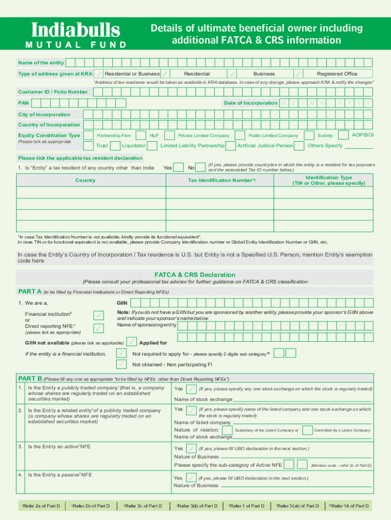Fillable Online FATCA - CRS Forms for Non-Individuals.pdf Fax Email ...