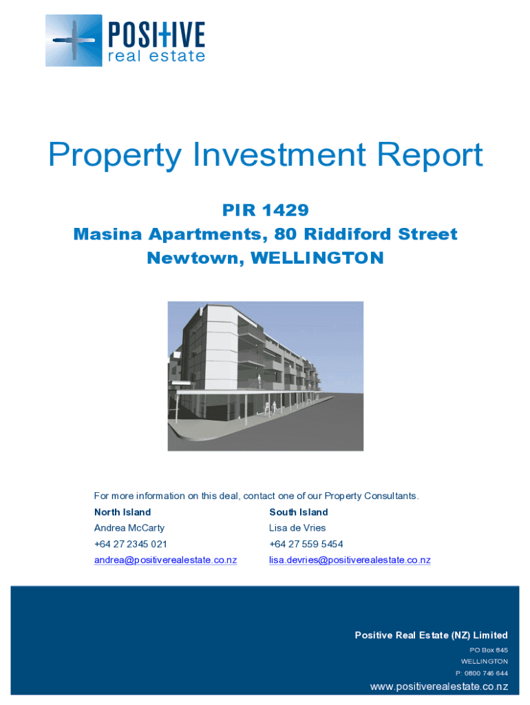 Fillable Online Property Investment Report Fax Email Print - pdfFiller