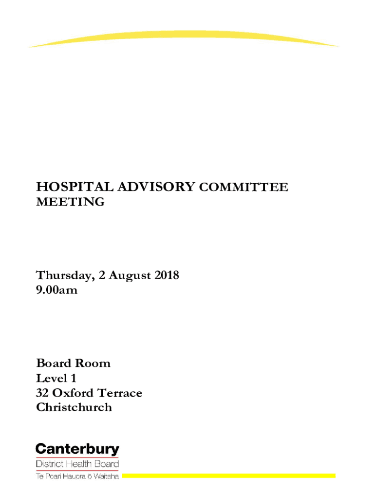 Fillable Online HOSPITAL ADVISORY COMMITTEE - Christchurch Fax Email ...