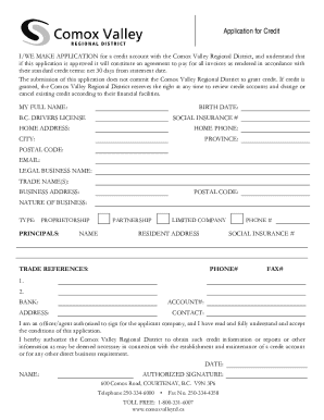 Fillable Online CREDIT and or COD APPLICATION Fax Email Print - pdfFiller