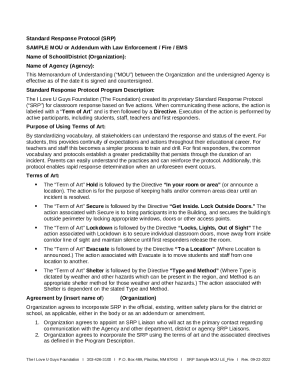 SRP Sample MOU LEFire.docx Doc Template | pdfFiller