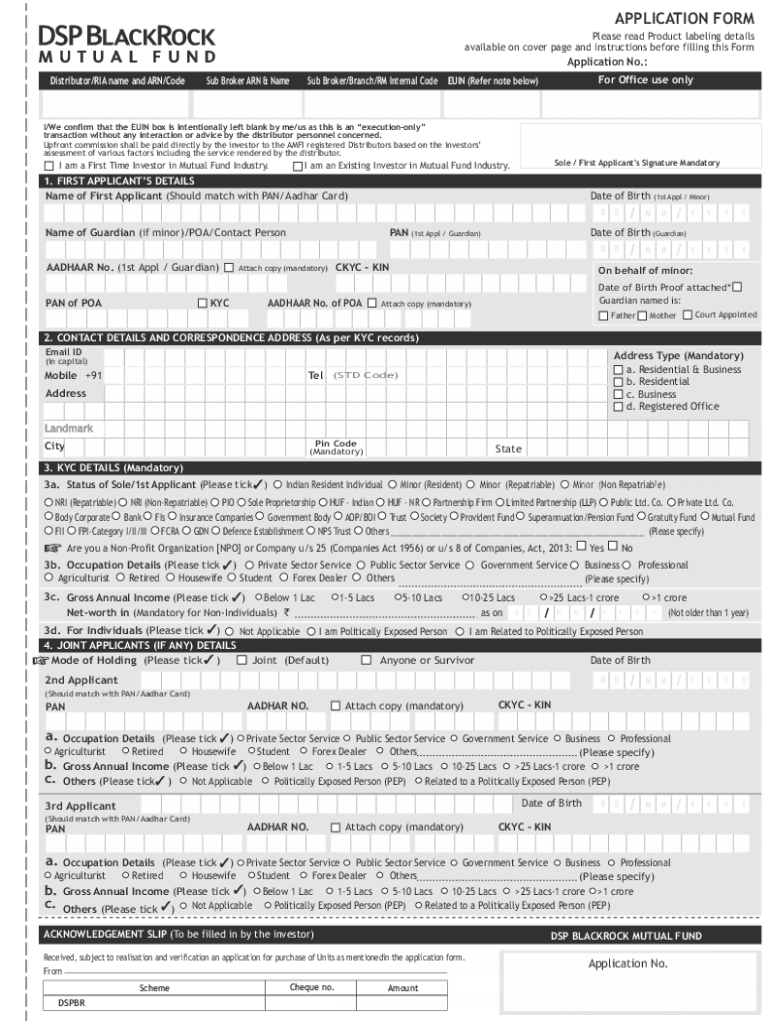 Fillable Online key information memorandum cum application form Fax Email Print - pdfFiller