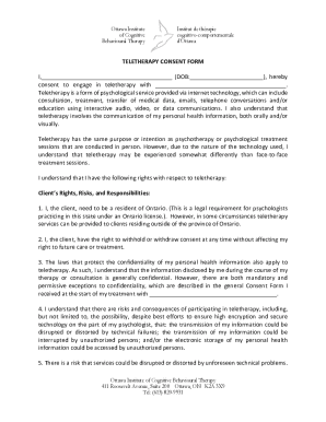 Fillable Online Online Therapy Consent Form 323AV8 Fax Email Print ...