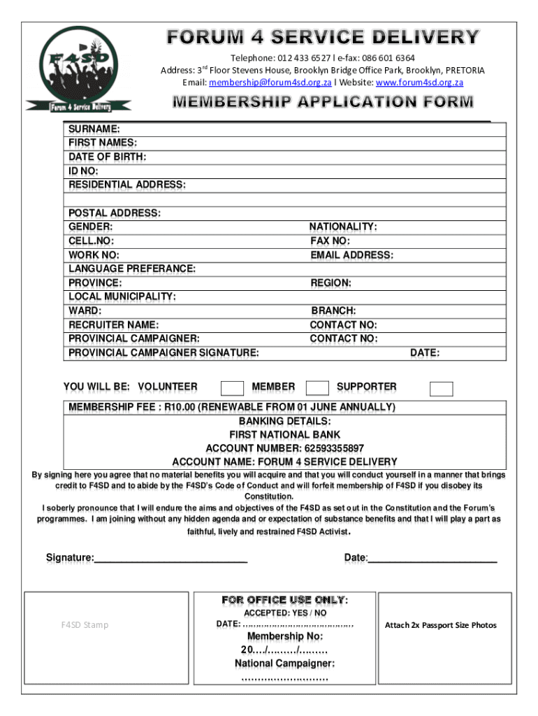 Fillable Online Dear Moseneke Inquiry As Forum 4 Service Delivery, a ...