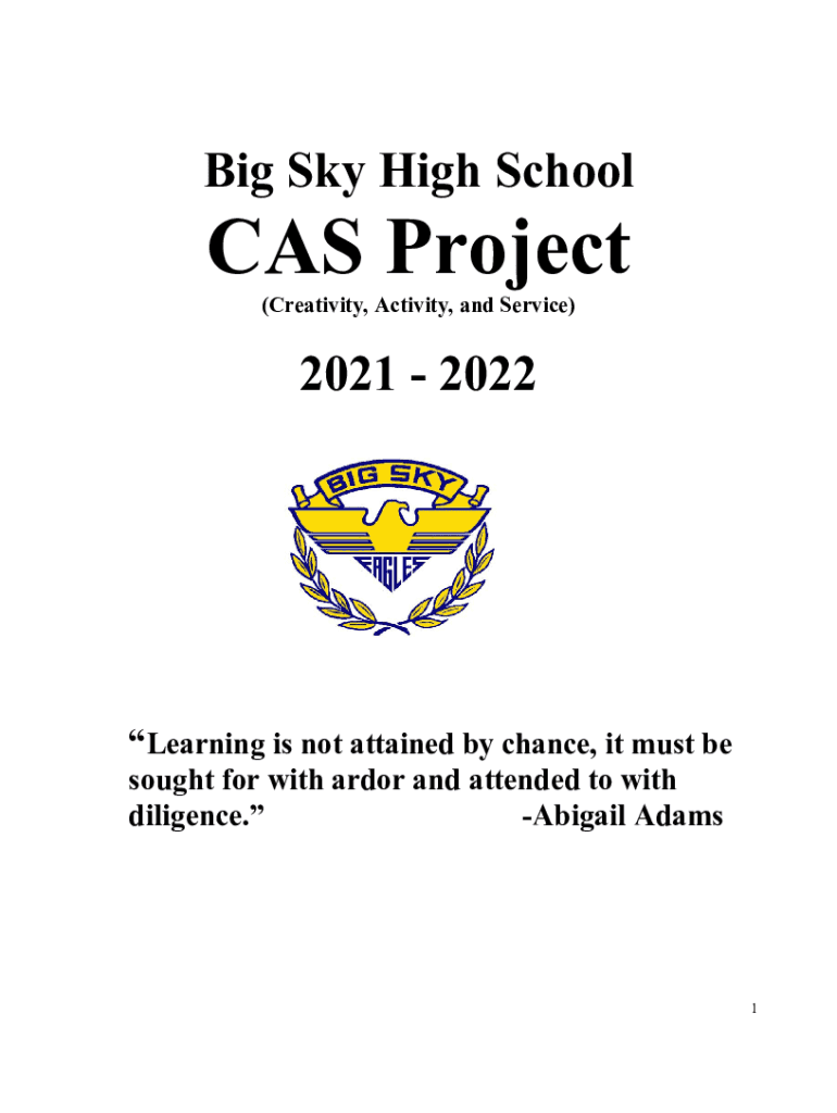 Fillable Online CAS (Creativity, Activity, Service)IB Fax Email Print ...