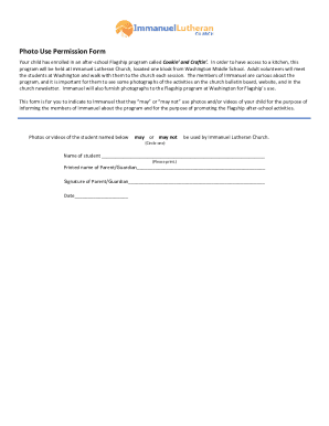 Fillable Online Sample Photo and Video Permission Form Fax Email Print ...