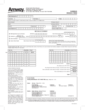 Fillable Online Namibia Order Form Fax Email Print - pdfFiller