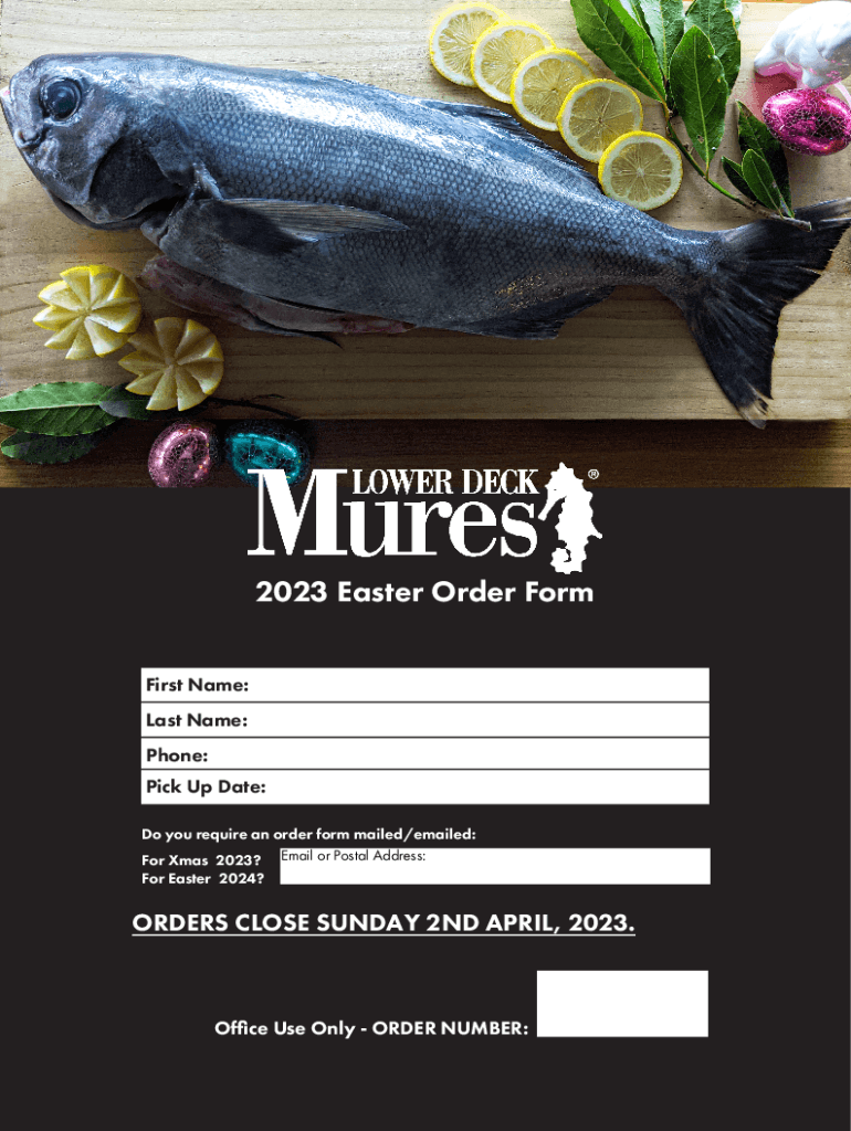 Fillable Online 2023 Easter Order Form Fax Email Print - pdfFiller