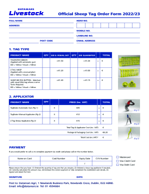 Fillable Online Official ID Types for Sheep and Goats Fax Email Print - pdfFiller