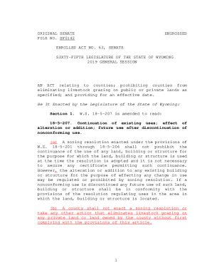 Fillable Online ORIGINAL SENATE ENGROSSED FILE NO. SF0142 ... Fax Email ...