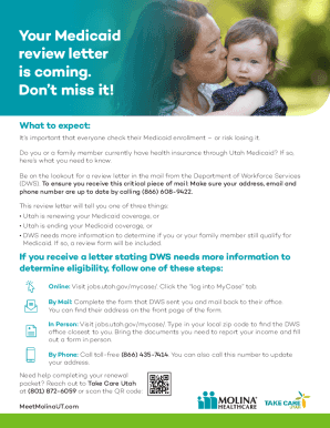 Fillable Online Your Medicaid review letter is coming. Dont miss it ...