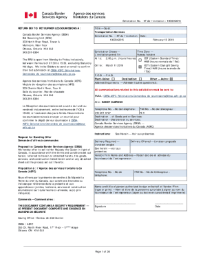 Fillable Online B2G, CBSA Informal Adjustment Request Fax Email Print ...