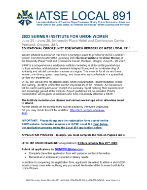 Fillable Online IATSE LOCAL 891 Fax Email Print - pdfFiller