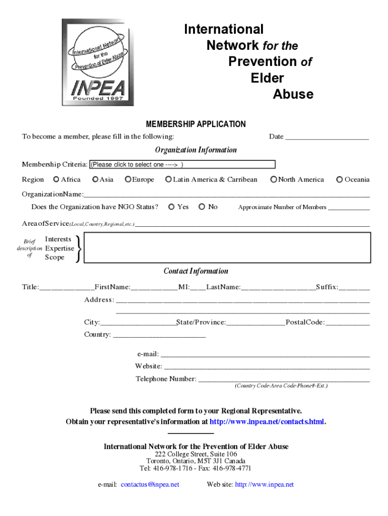 Fillable Online INPEA - information and news about the prevention of ...