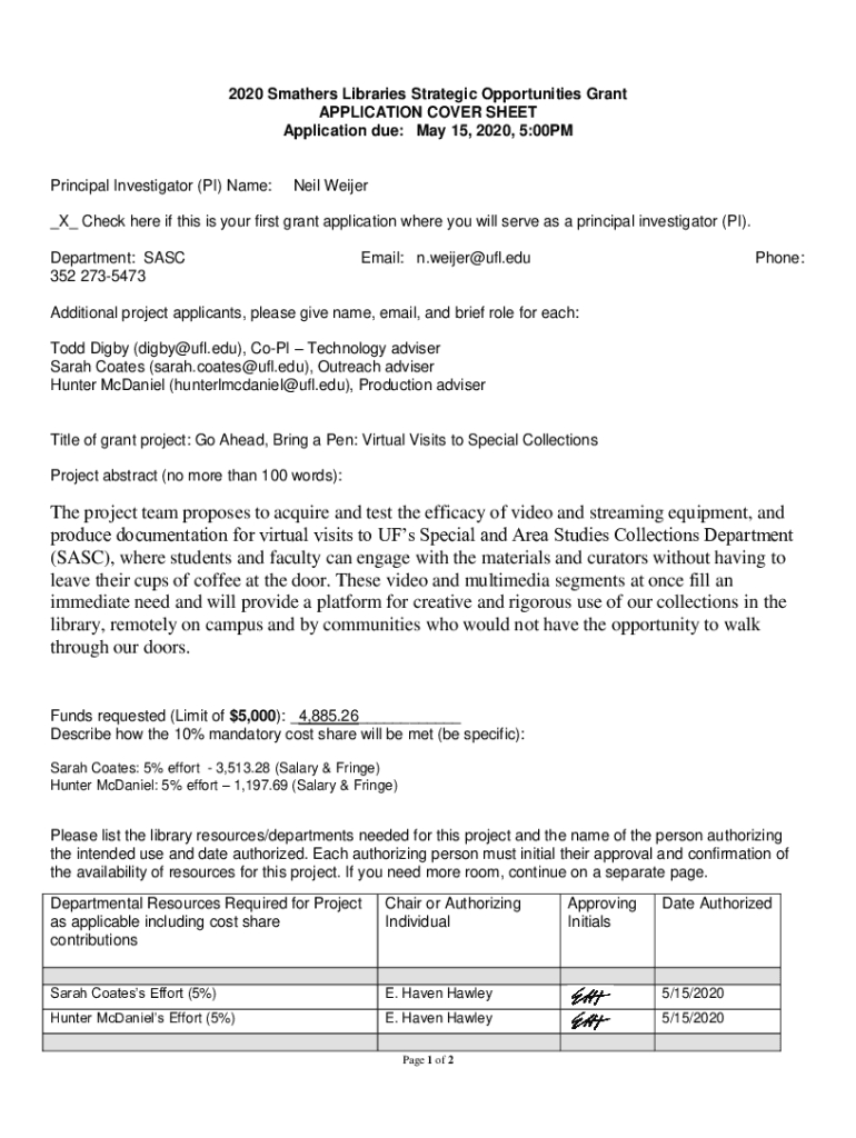 Fillable Online ufdcimages uflib ufl Ready, Set, Submit! NIH Grant Application Preparation and ...
