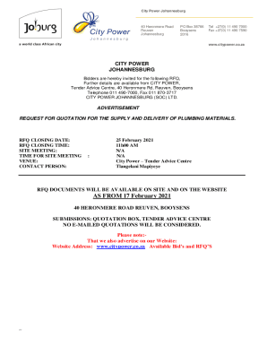 Fillable Online Available Tenders Fax Email Print - pdfFiller