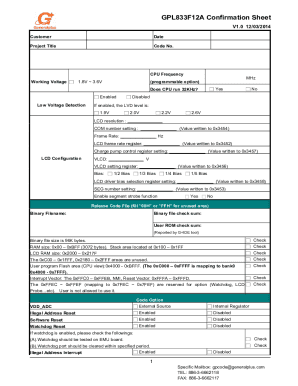 Fillable Online GPL833F12A Confirmation Sheet Fax Email Print - pdfFiller