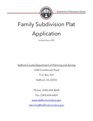Fillable Online Family Subdivision Plat Fax Email Print - pdfFiller