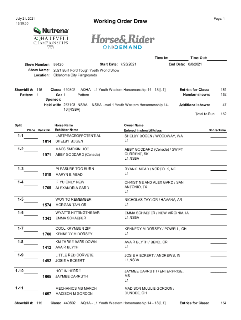 Fillable Online Time In: Fax Email Print - pdfFiller