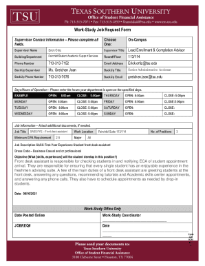 Fillable Online Supervisor Contact Information Please complete all Fax ...