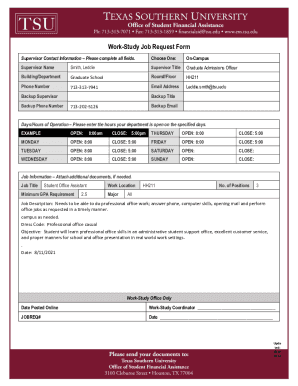Fillable Online 2022-2023 federal work study (fws) supervisor ...