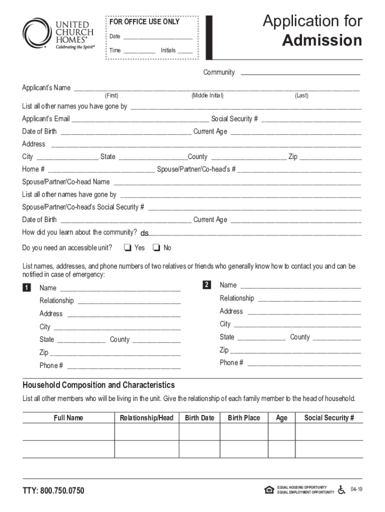 Fillable Online APPLICATION for ASSISTED HOUSING Fax Email Print ...