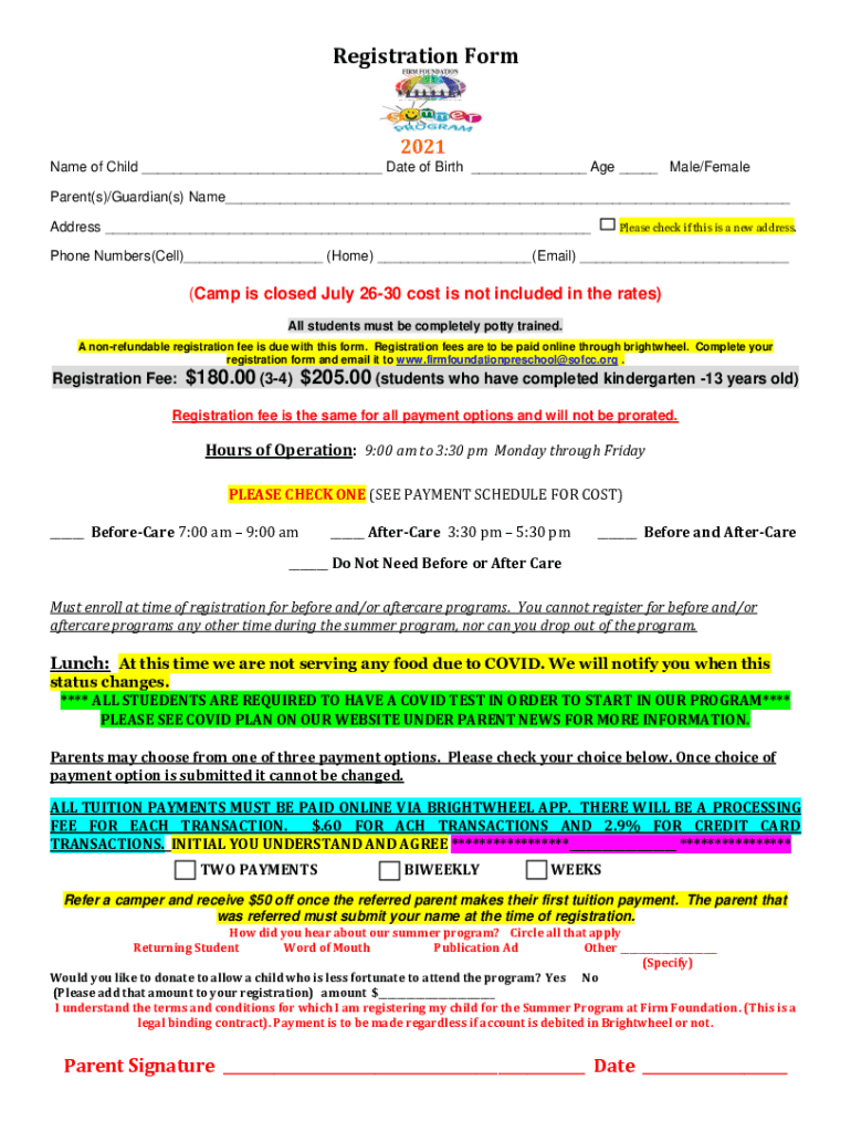 Fillable Online Kindergarten Registration English Fax Email Print - pdfFiller