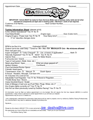 Fillable Online FAQ / Pre Dyno Inspection Fax Email Print - pdfFiller