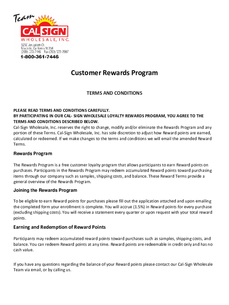 Fillable Online Rewards Terms and Conditions - Flow Alkaline Spring Water CA Fax Email Print ...
