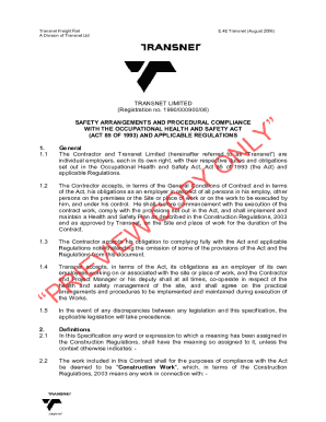 Fillable Online TRANSNET FREIGHT RAIL, a division of ... Fax Email ...