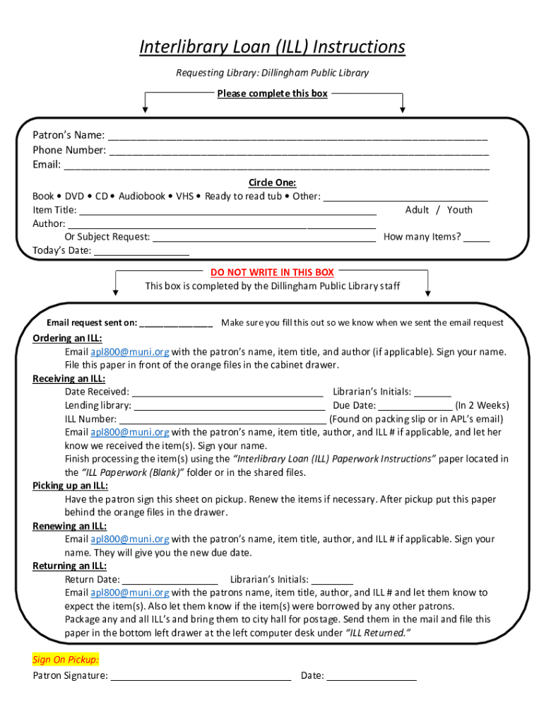 Fillable Online ILL Request Form.docx Fax Email Print - pdfFiller