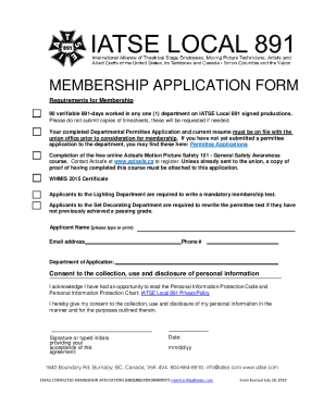 Fillable Online COSTUME DEPARTMENT REMEMBER! - IATSE Local 891 Fax ...