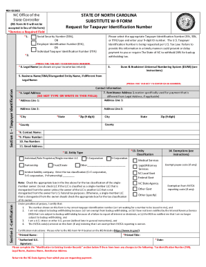 Fillable Online substitute form w-9 Fax Email Print - pdfFiller