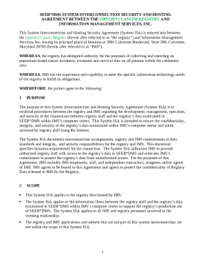 SOLUTION: Connection agreement new registries draft ... - seer cancer Doc Template | pdfFiller