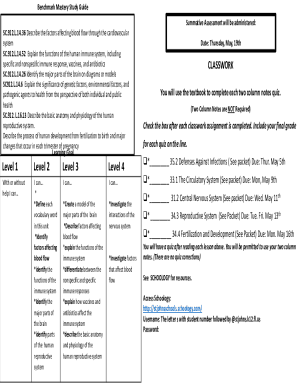 Fillable Online SC.912.L.14.36 - Describe the factors affecting blood ...