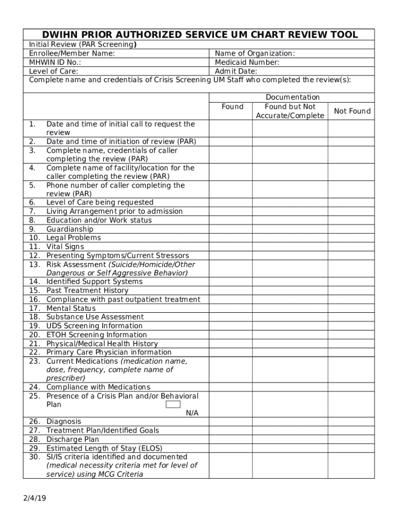 UM Authorization Procedures for MI Health Link Doc Template | pdfFiller