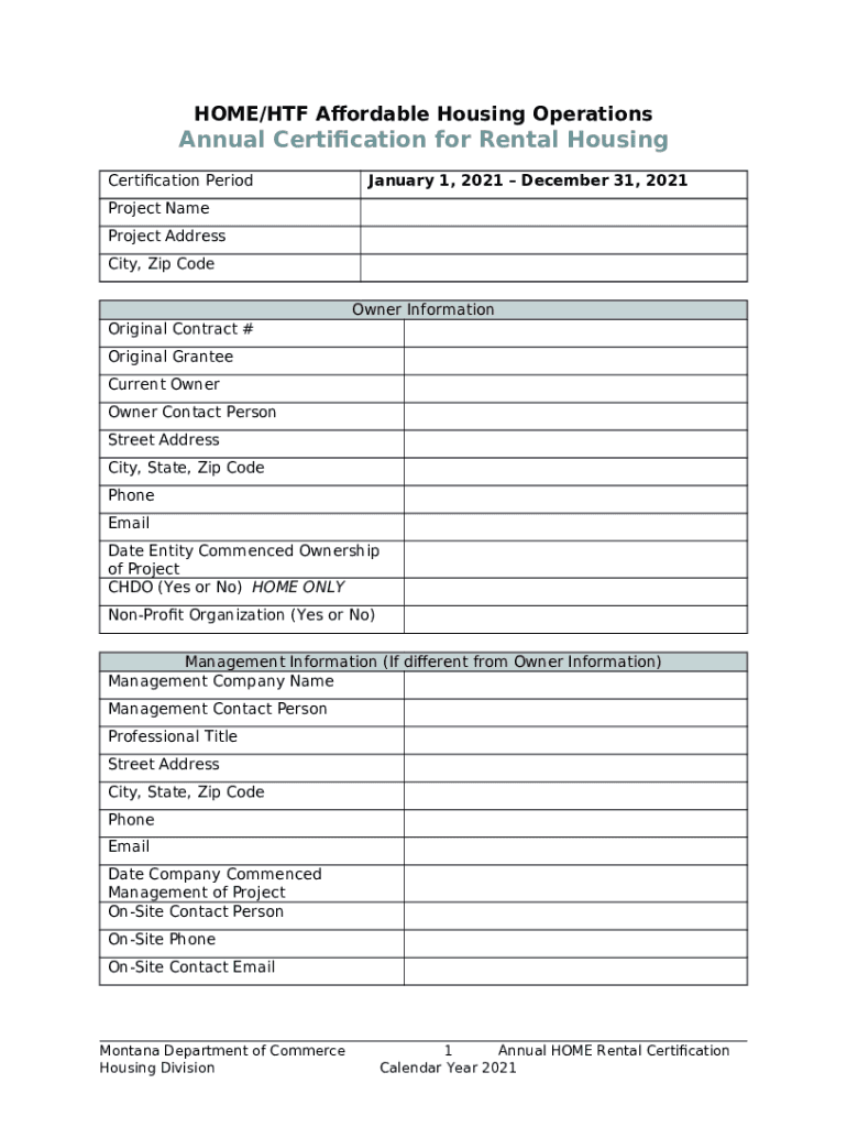 HOME and HTF Rental Housing Program Guidelines - housing mt Doc ...