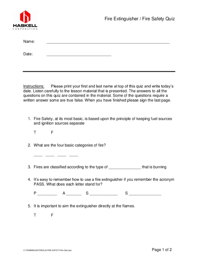 Fillable Online 5 types of fire extinguishers: A guide to using the ...