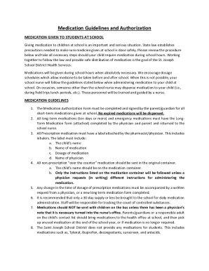 Fillable Online Medication Guidelines and Authorization.docx Fax Email ...