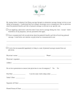 Fillable Online New client health history form lori sharp massage ...