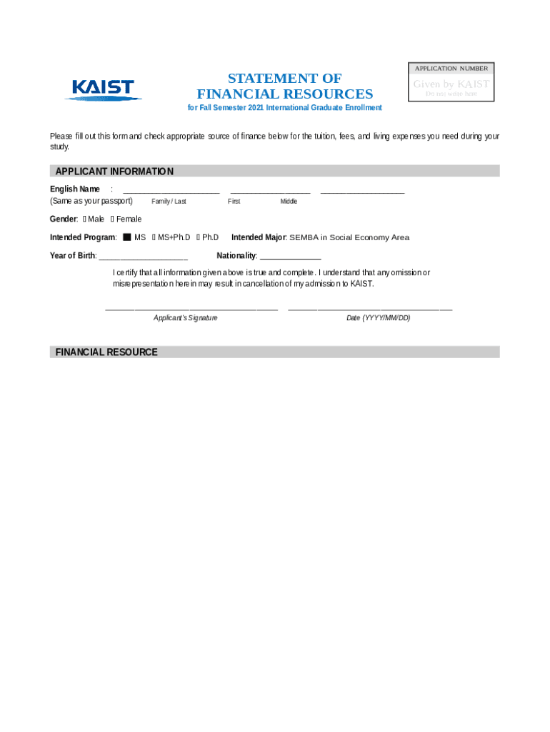 INTERNATIONAL STUDENT FINANCIAL STATEMENT - hec gov Doc Template ...