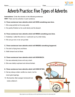 Fillable Online Identify the type of adverb worksheet Fax Email Print ...