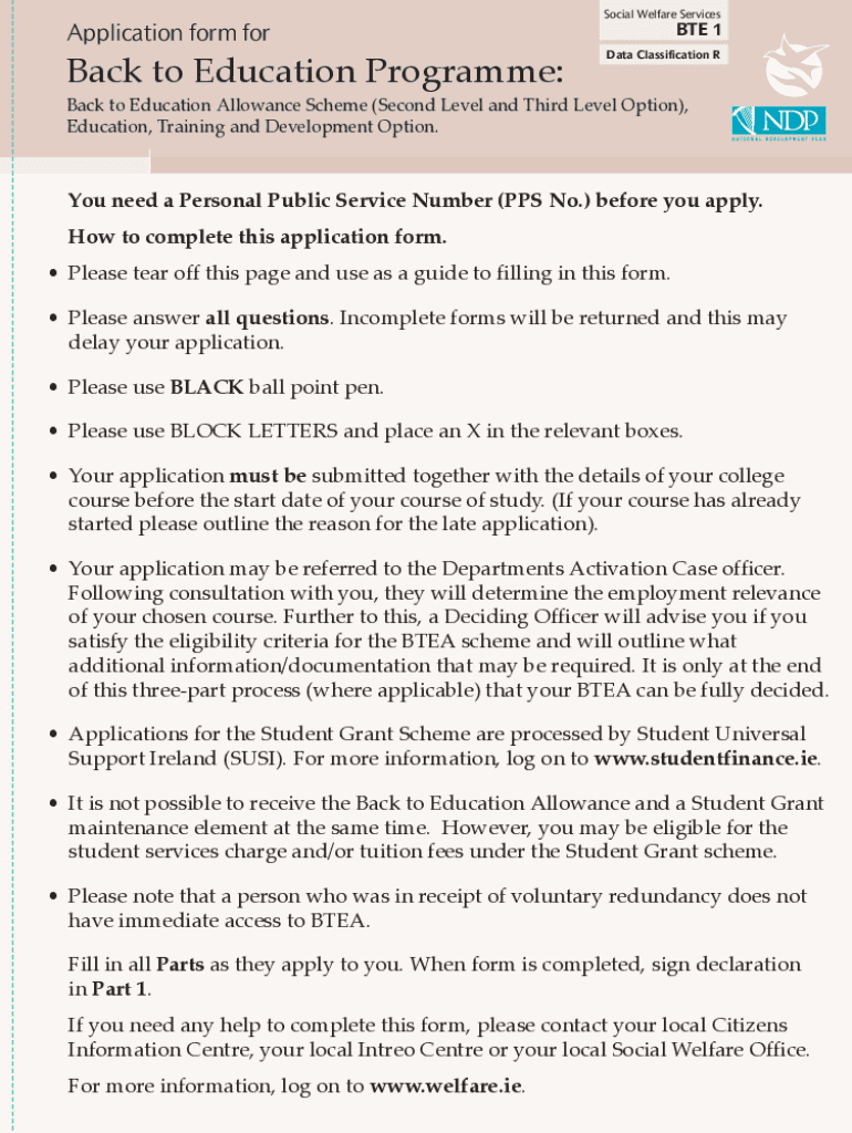 Fillable Online Personal Public Service (PPS) Number Exceptional ...