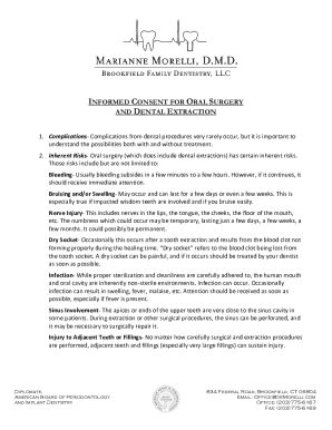 Fillable Online Companion to Oral Surgery Consent Form - Dynamic ...