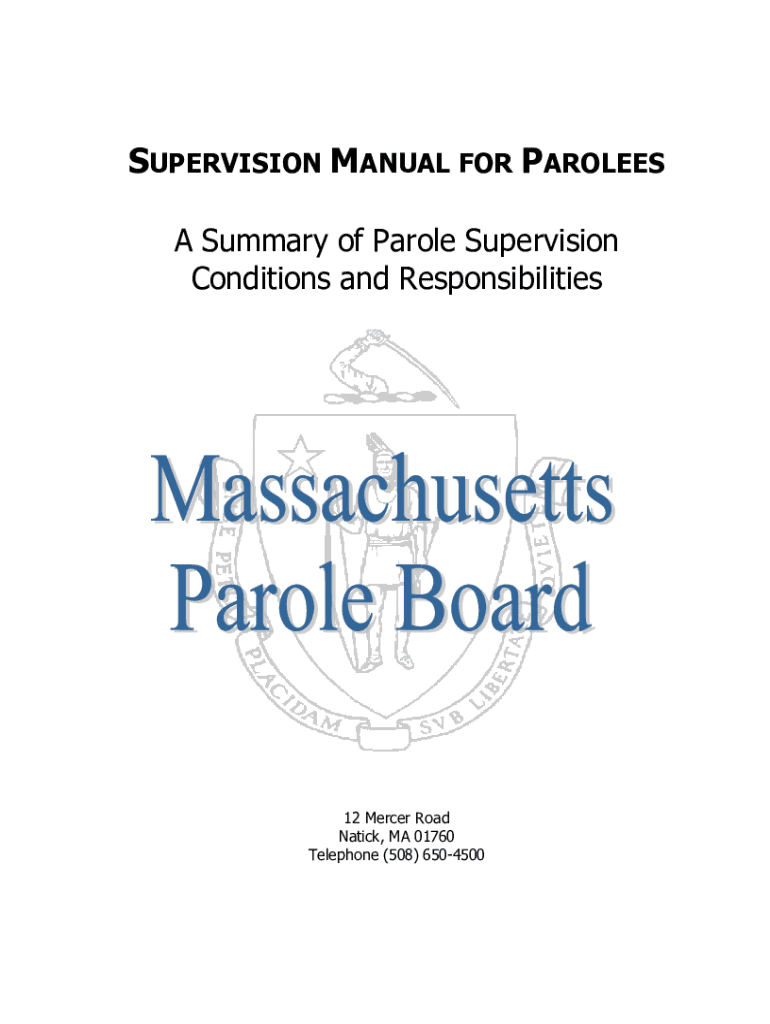 Fillable Online Parole Handbook - Pennsylvania Department of ...