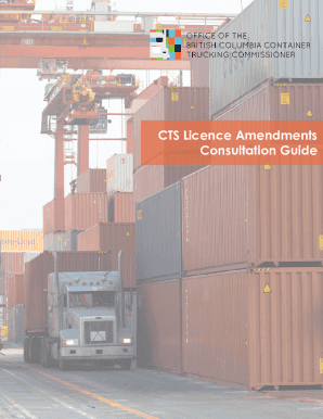 Fillable Online CTS Licence Amendments Consultation Guide Fax Email ...
