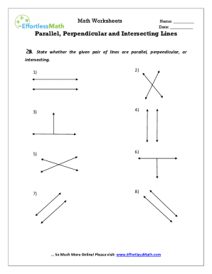 Fillable Online Parallel, Perpendicular and Intersecting Lines ...