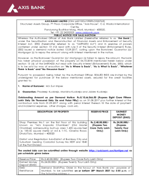 Fillable Online AXIS BANK LIMITED Corporate Office Axis House, 7th ...